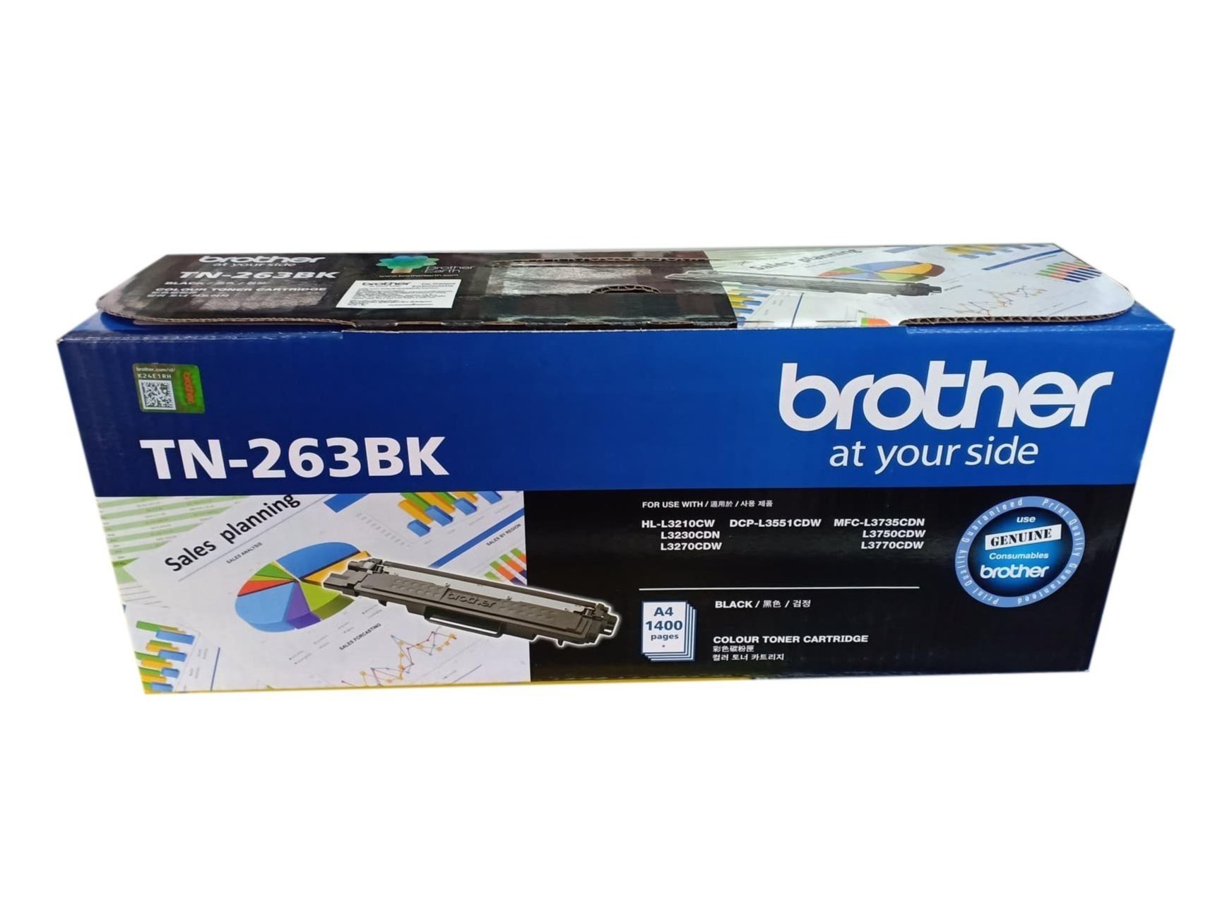 BROTHER TN-263 BK TONER สีดำของแท้ ใช้กับรุ่น HL-L3230CDN / HL-L3270CDW ...