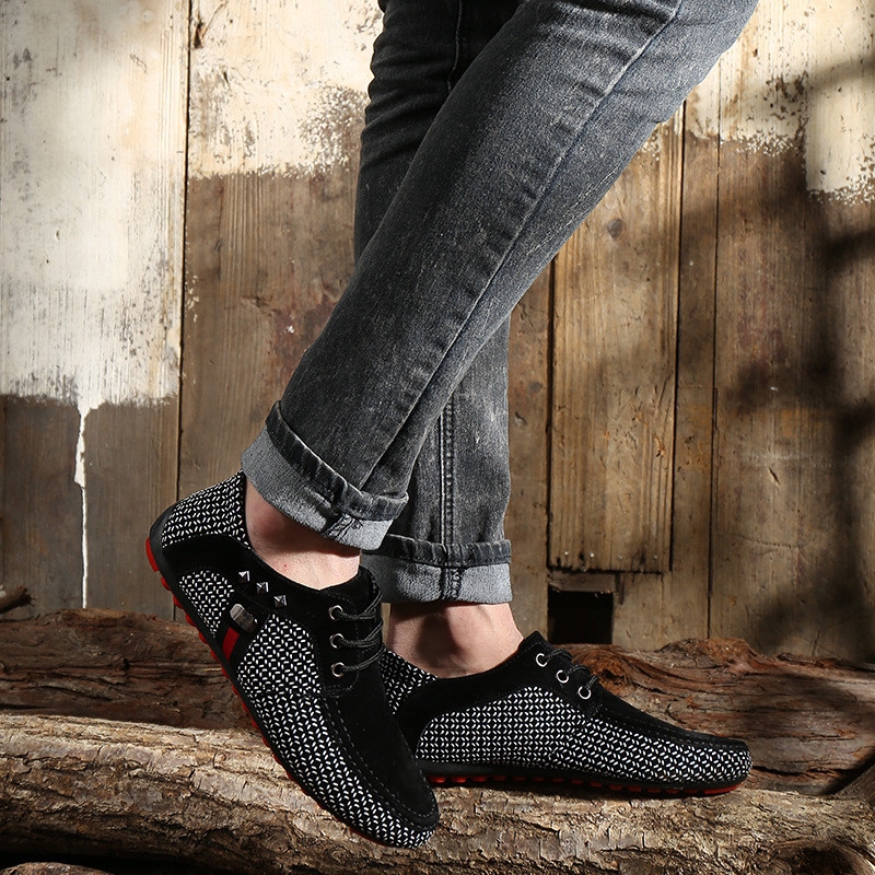 【CW】 New fashion Men Flats Light Breathable Shoes Shallow Casual Shoes ...