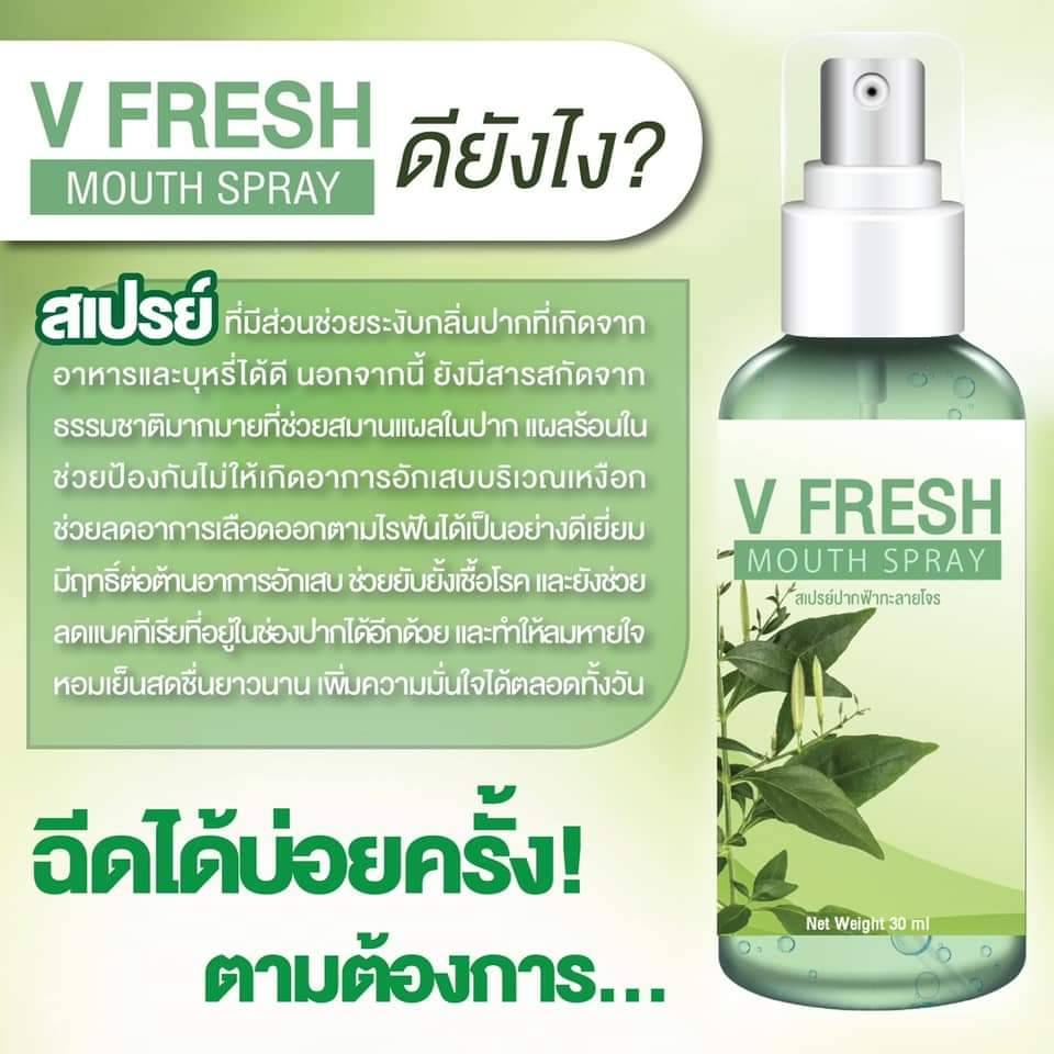 V FRESH MOUTH SPRAY สเปร์พ่นปากฟ้าทะลายโจร - radian - ThaiPick