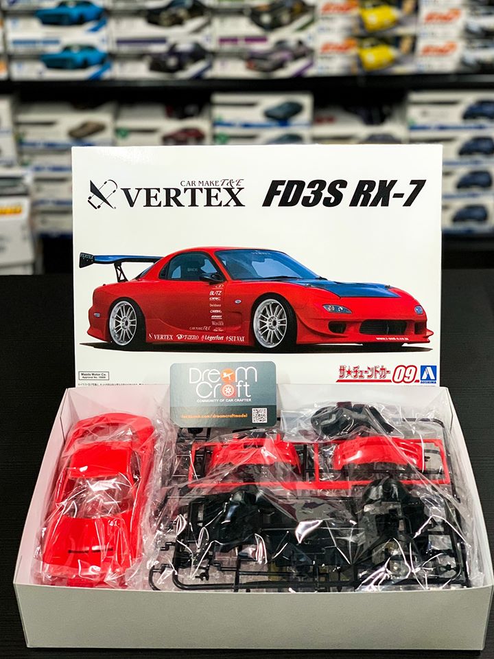 AOSHIMA 124 VERTEX FD3S RX-7 MAZDA (โมเดล รถยนต์ Model DeamCraft ...