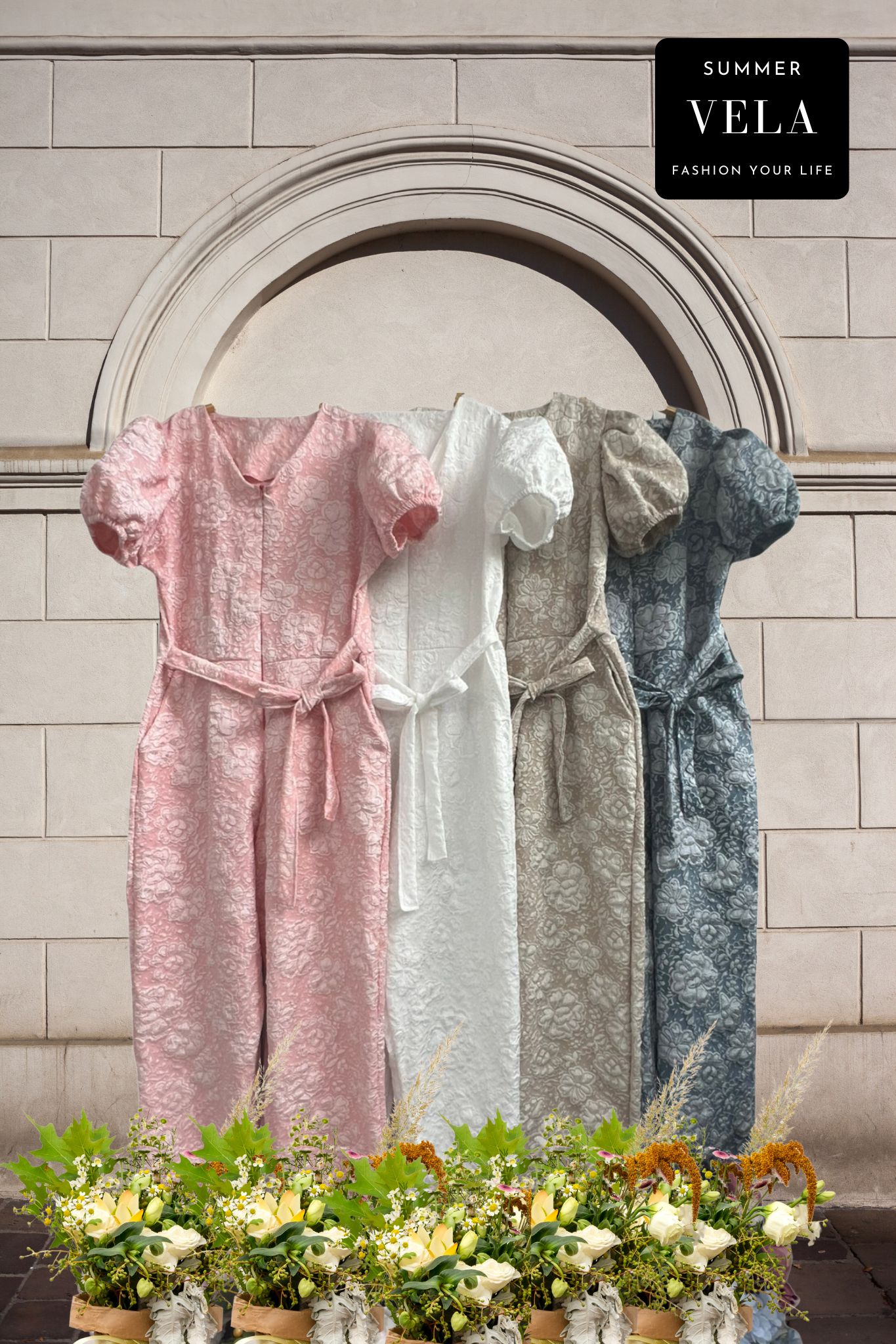 VELA JL62 Jumpsuit ชุดจั้มสูทออกงาน ซิปหน้า (M34-38”, L40-42”) จั๊มสูทผู้หญิง ชุดผู้หญิง ชุดออก ...