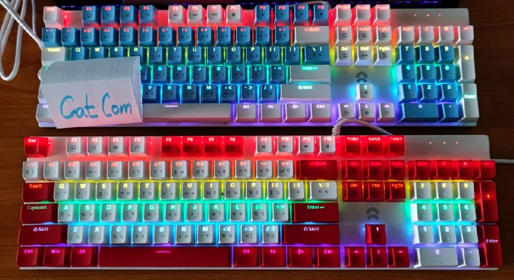 Keyboard Gaming Mechanical OKER K458 MIXED BACKLIT BLUESWITCH รับประกัน ...