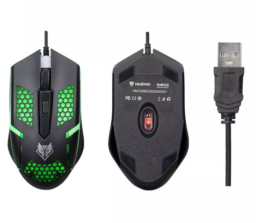 Nubwo Gaming Mouse NM100 เมาส์ เมาส์เกมมิ่ง เมาส์มีไฟ OPTICAL MOUSE NM ...