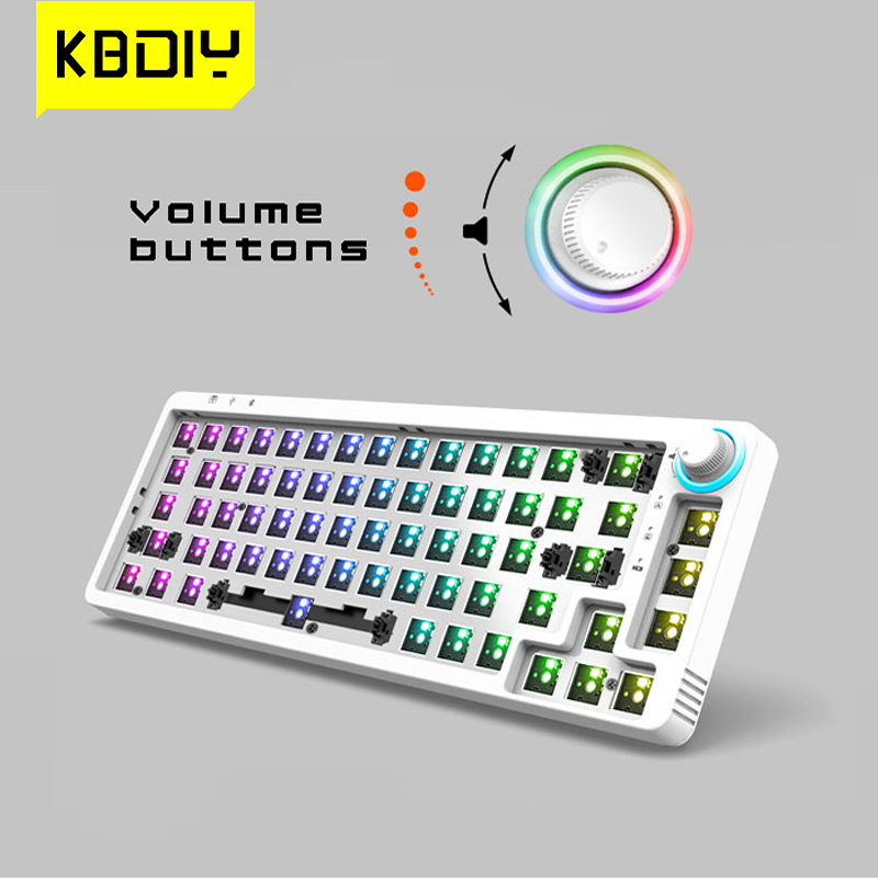 KBDiy TM680 Knob Hot Swap Mechanical Keyboard Kit Wireless Bluetooth 3 ...