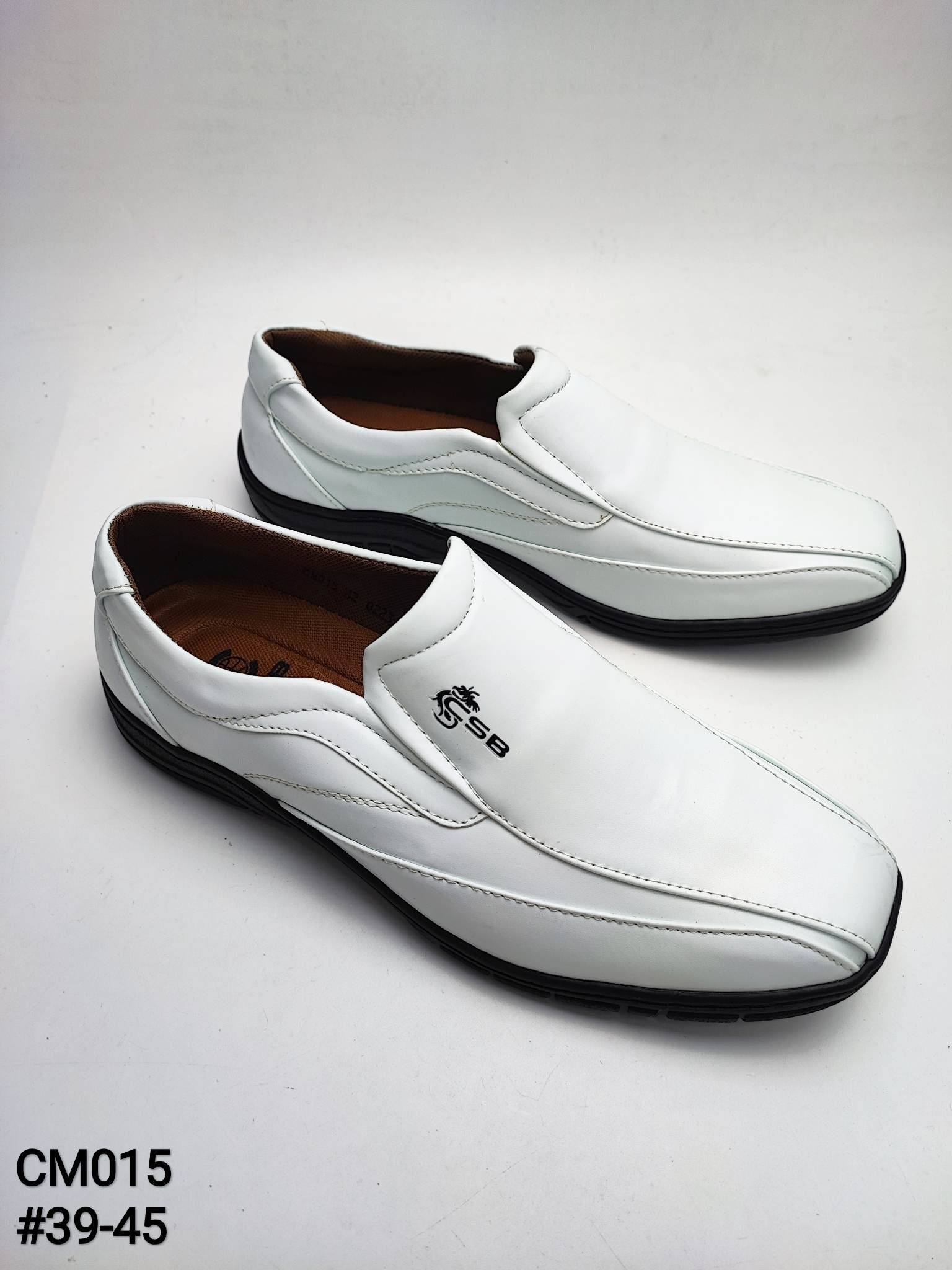 CM015รองเท้าหุ้มส้นผู้ชายโทนสีขาวกับสีดำไซส์39-45 - BLUEBERRY ...