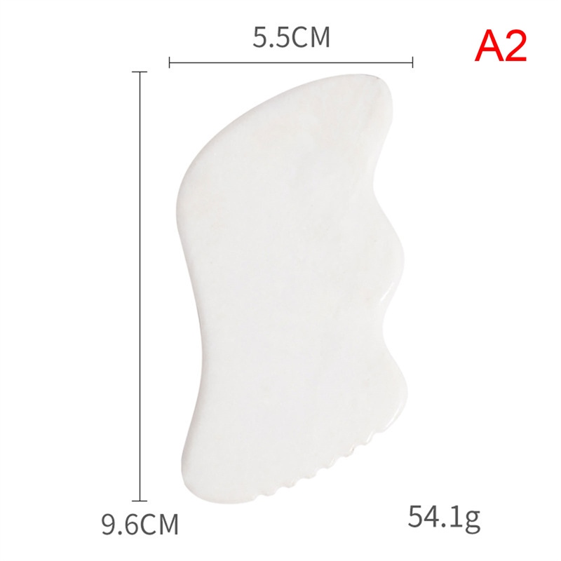 1Pcs Gouache Scraper White Jade Gua Sha Board Natural Stone Scraping ...