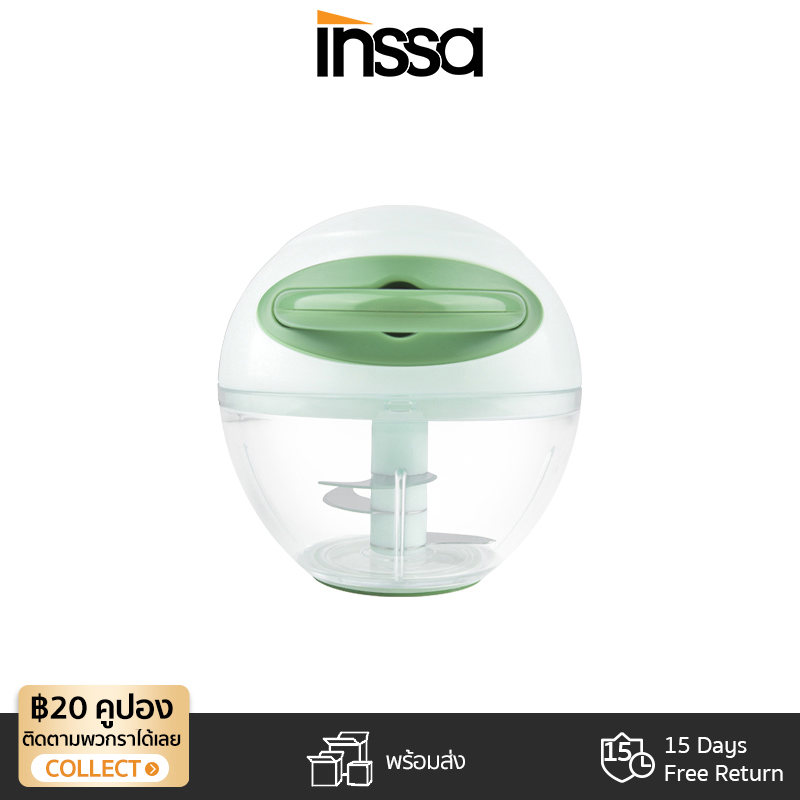 INSSA เครื่องสับกระเทียม เครื่องปั่นพริก ปั่นหมู เครื่องปั่นมือดึง ...