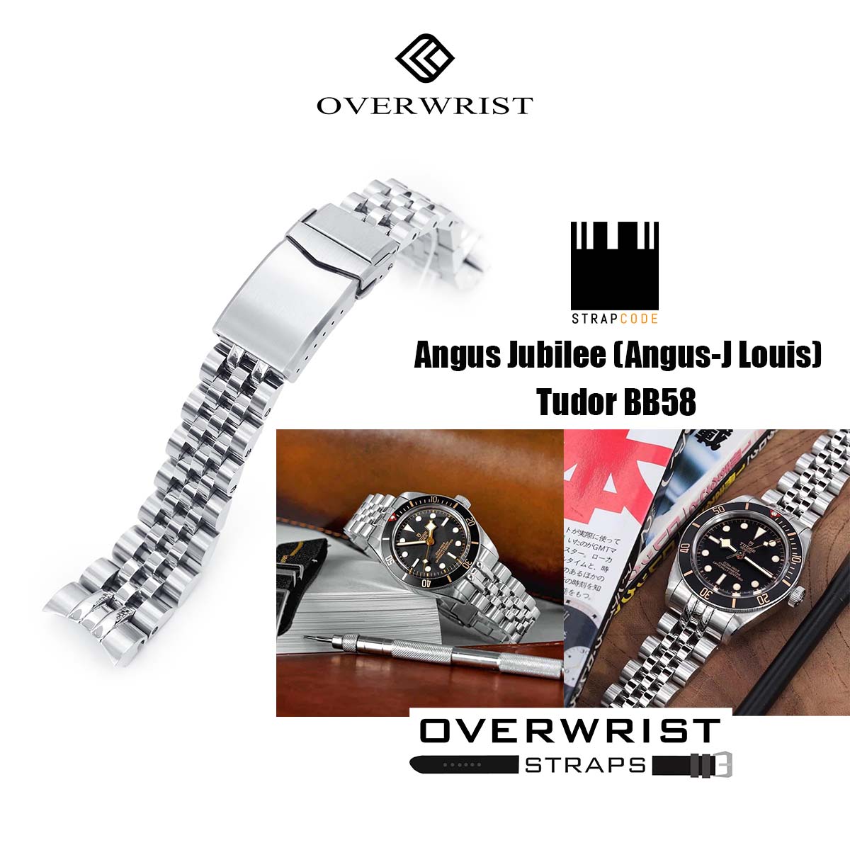 สายนาฬิกา รุ่น Strapcode Angus Jubilee (Angus-J Louis) for Tudor BB58 ...