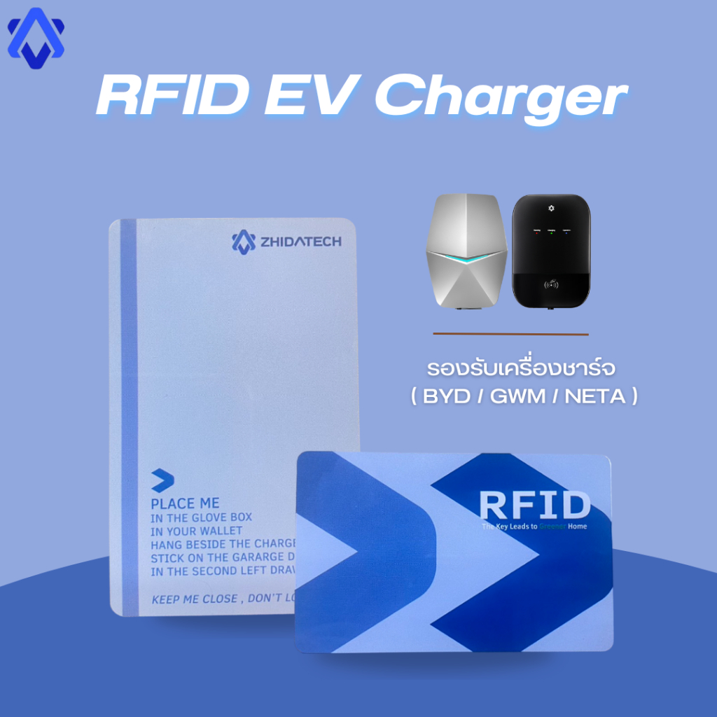 (พร้อมส่ง) การ์ดเครื่องชาร์จรถยนต์ไฟฟ้า RFID EV Charger รองรับเครื่อง ...