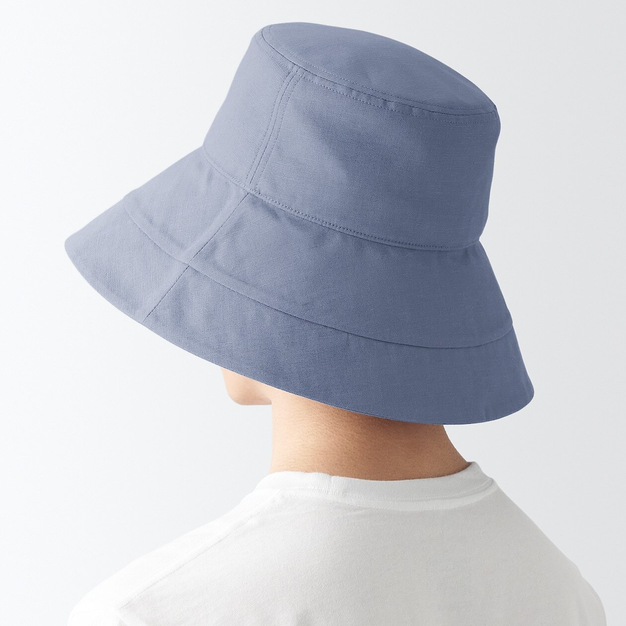 มูจิ หมวกผ้าไลโอเซลลินิน - MUJI Lyocell Linen Wide Brim Capelin Hat (55 ...