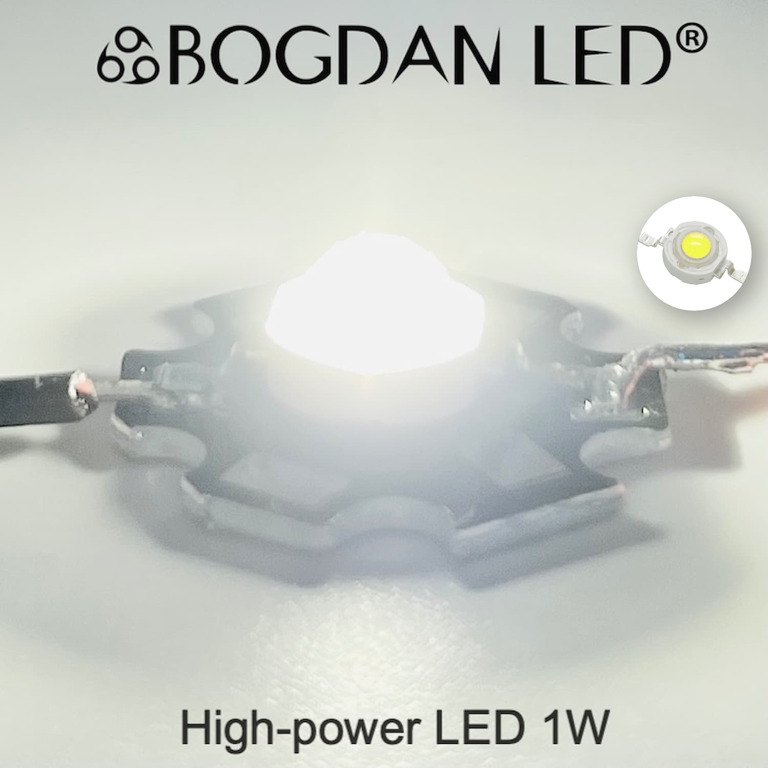 High Power หลอด LED 1W White 6000-6500K 3.2-3.4V ชิป LED Hi-Powerr 1W ...