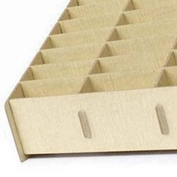 Multifunctional Wooden Storage Box Desktop Office 24 Grid Rack Mobile ...