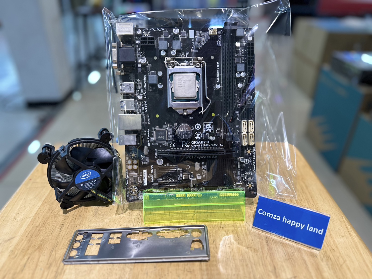 ชุดเซต CPU i7 i5 i3 พร้อมเมนบอร์ดSocket 1150 Gigabyte GA-B85M-D2V-S1 CPU i3i5i7 พร้อมซิ้งค์พัดลม ...