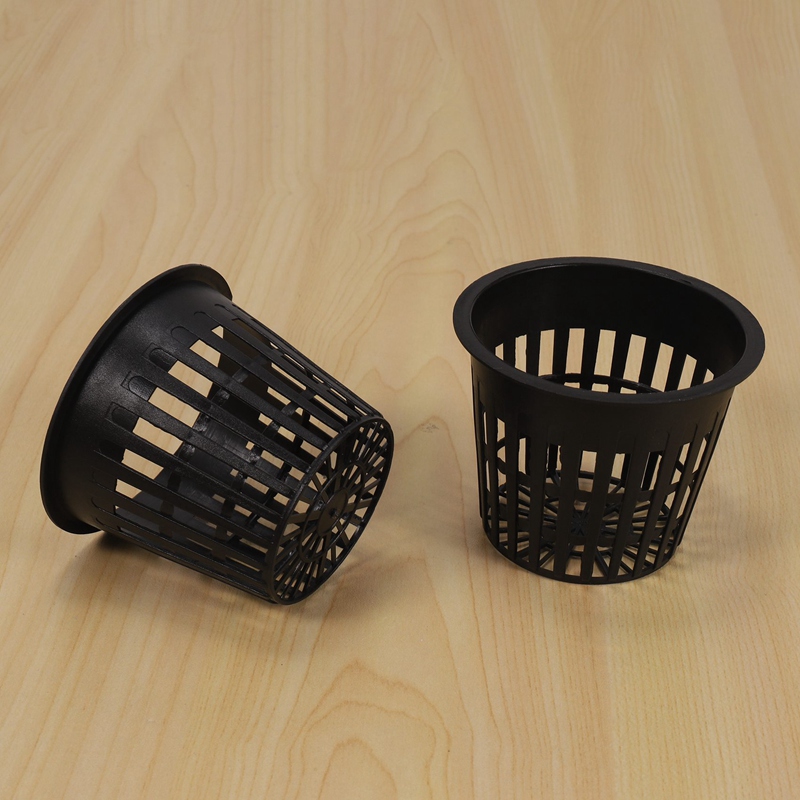 60 Pack 3 Inch Net Cups Slotted Mesh Wide Lip Filter Plant Net Pot ...