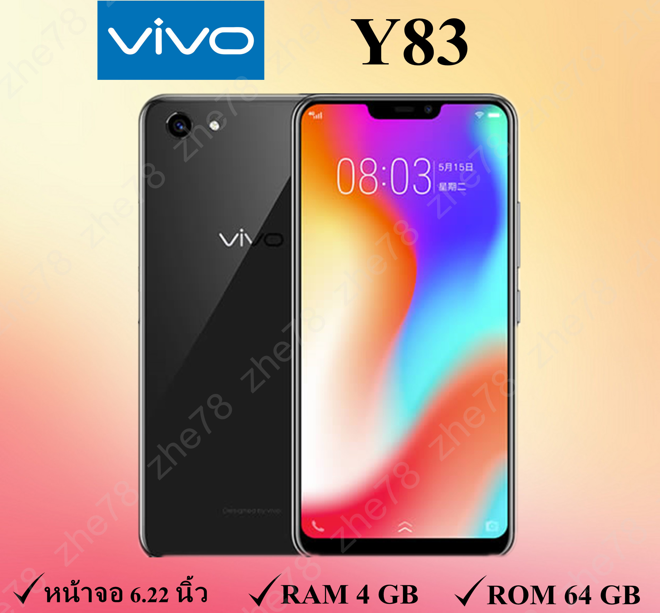 100% ยี่ห้อใหม่โทรศัพท์มือถือ Vivo Y83 Ram 4GB Rom 64GB Android 8.1 6.22 นิ้ว HD หน้าจอรองรับการ ...