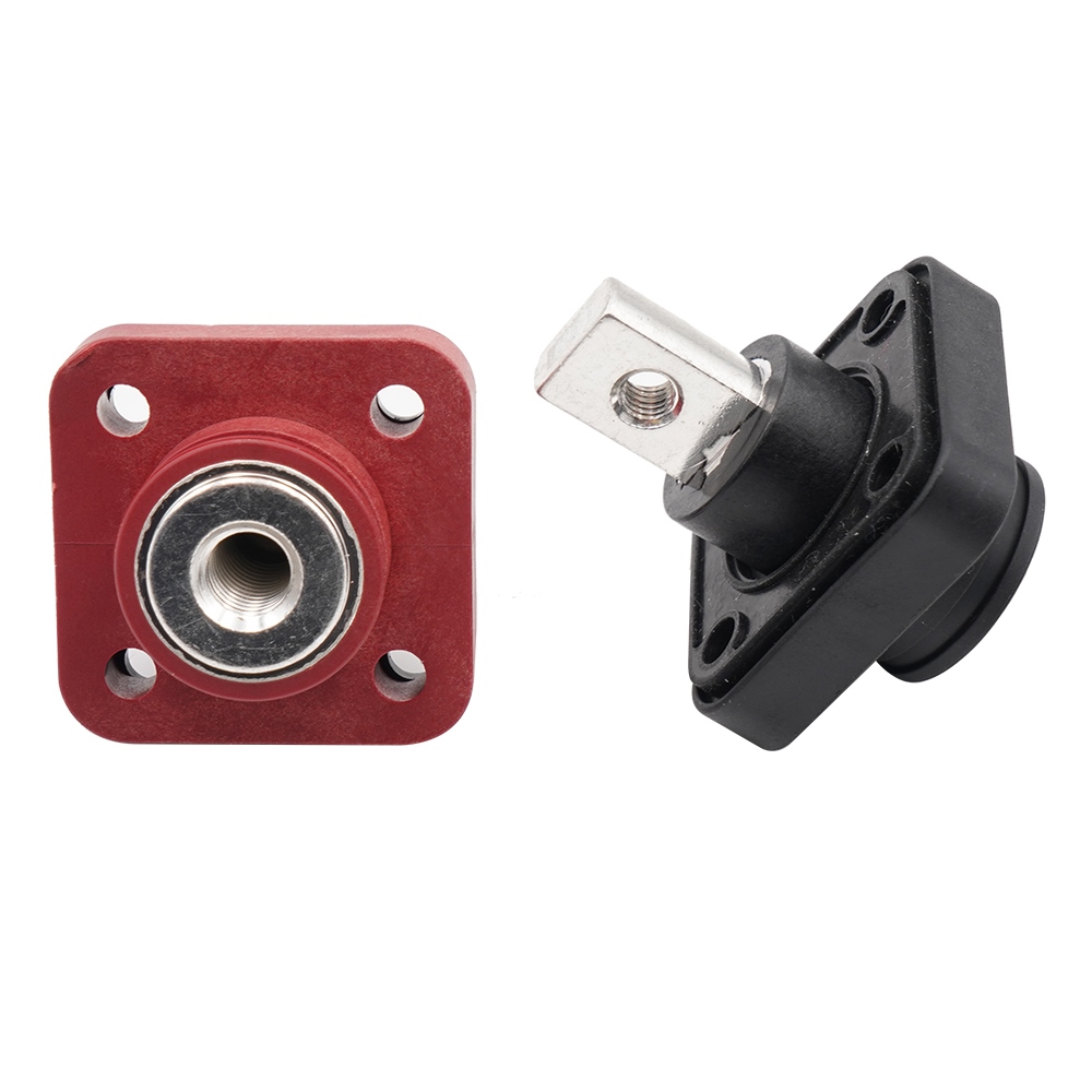 ขั้วต่อเสียง 2pcs 150A Red and Black Through wall Terminal Automotive ...