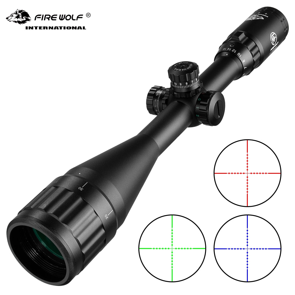 FIRE WOLF 4-16X50 Rifle Scope Tactical Optical Red Green Dot Sight ...