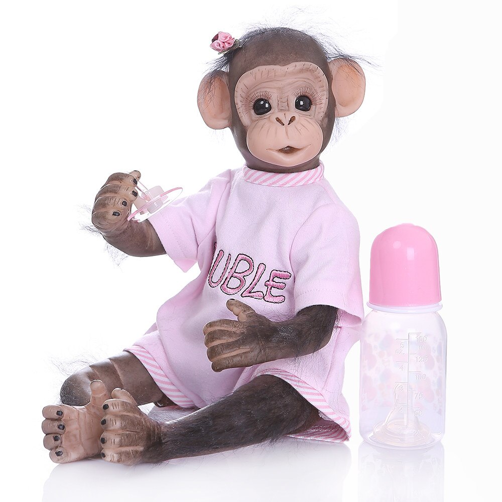 New 21Inch 52CM 100% Handmade Reborn Monkey Very Soft Silicone Vinyl ...