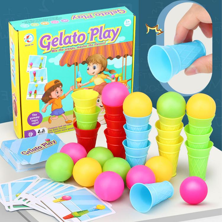 Ice Cream Stacking Toys Competition Stacking Cups & Balls Fine Motor ...