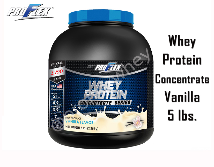 ส่งฟรี📌 Whey Protein Concentrate Vanilla 5 lbs. เวย์โปรตีน Proflex สูตร ...