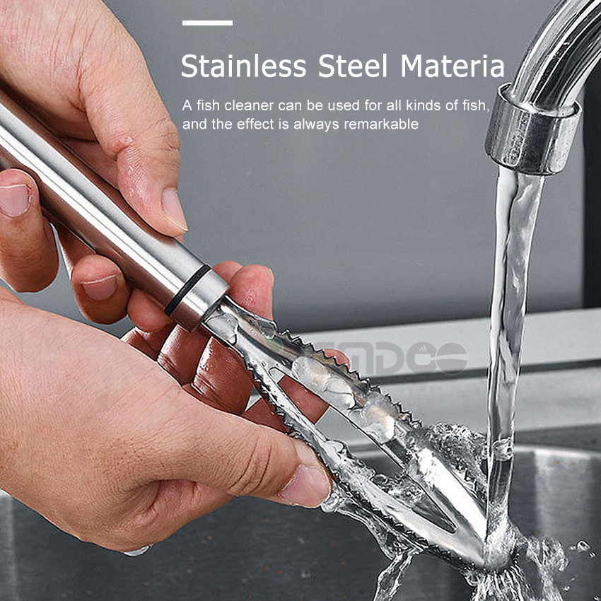 Memdoo Fish Scrappers Fish Scales Cleaner Stainless Steel Fish Cleaning ...