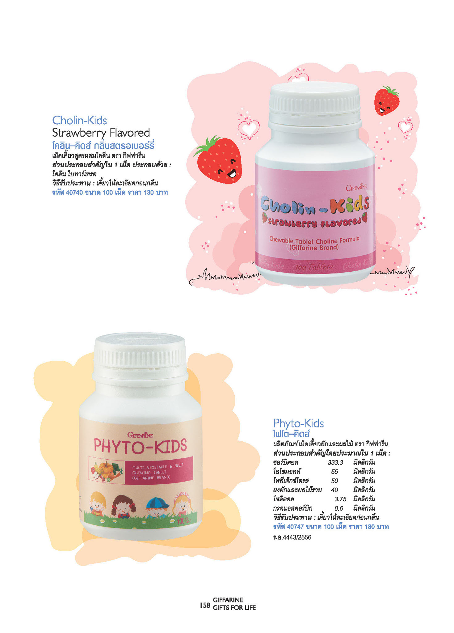 Choline Kids กิฟฟารีน โคลีนคิดส์ เม็ดเคี้ยวผสมโคลีน (รสสตรอเบอร์รี่) ช ...