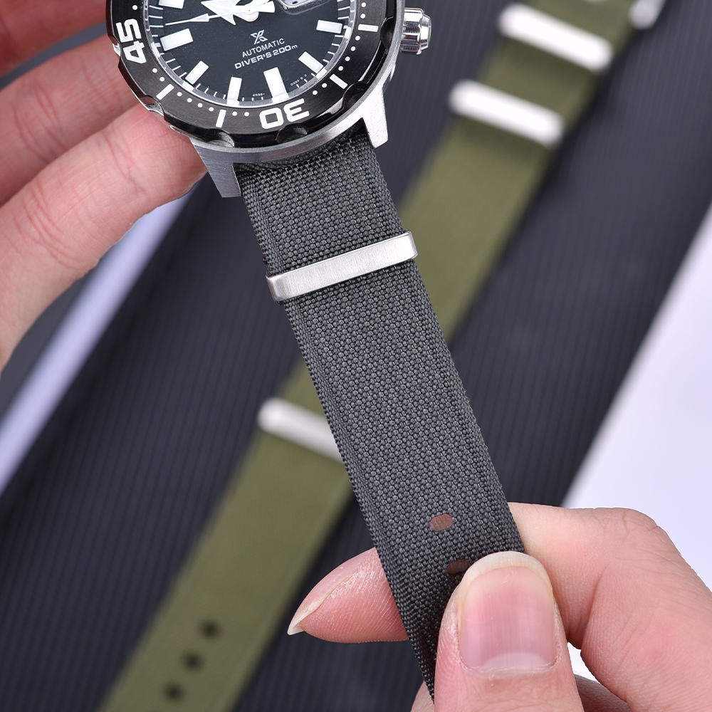Premium Quality Nylon Watch Band Ribbed Nato Strap 20mm 22mm For ...