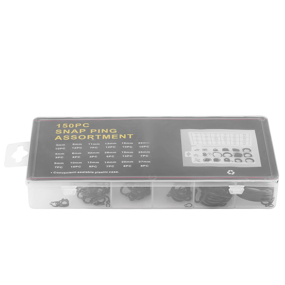 150pcs Snap Retaining Ring Circlip Assortment Set 3mm - 32mm 18 Sizes ...