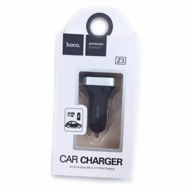 HOCO Z3 CarCharger LED 2USB หัวชาร์จ โท่ศัพท์ ในรถ หน้าจอ LED ดิจิตอล ...