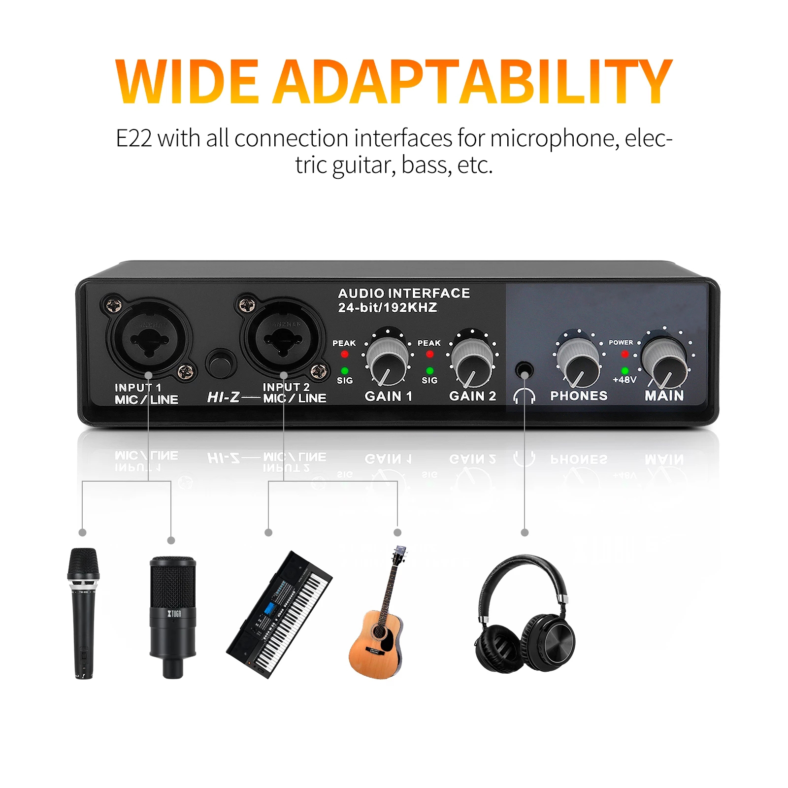 Audio interface USB Sound card UR24C UR22C professional recording ...
