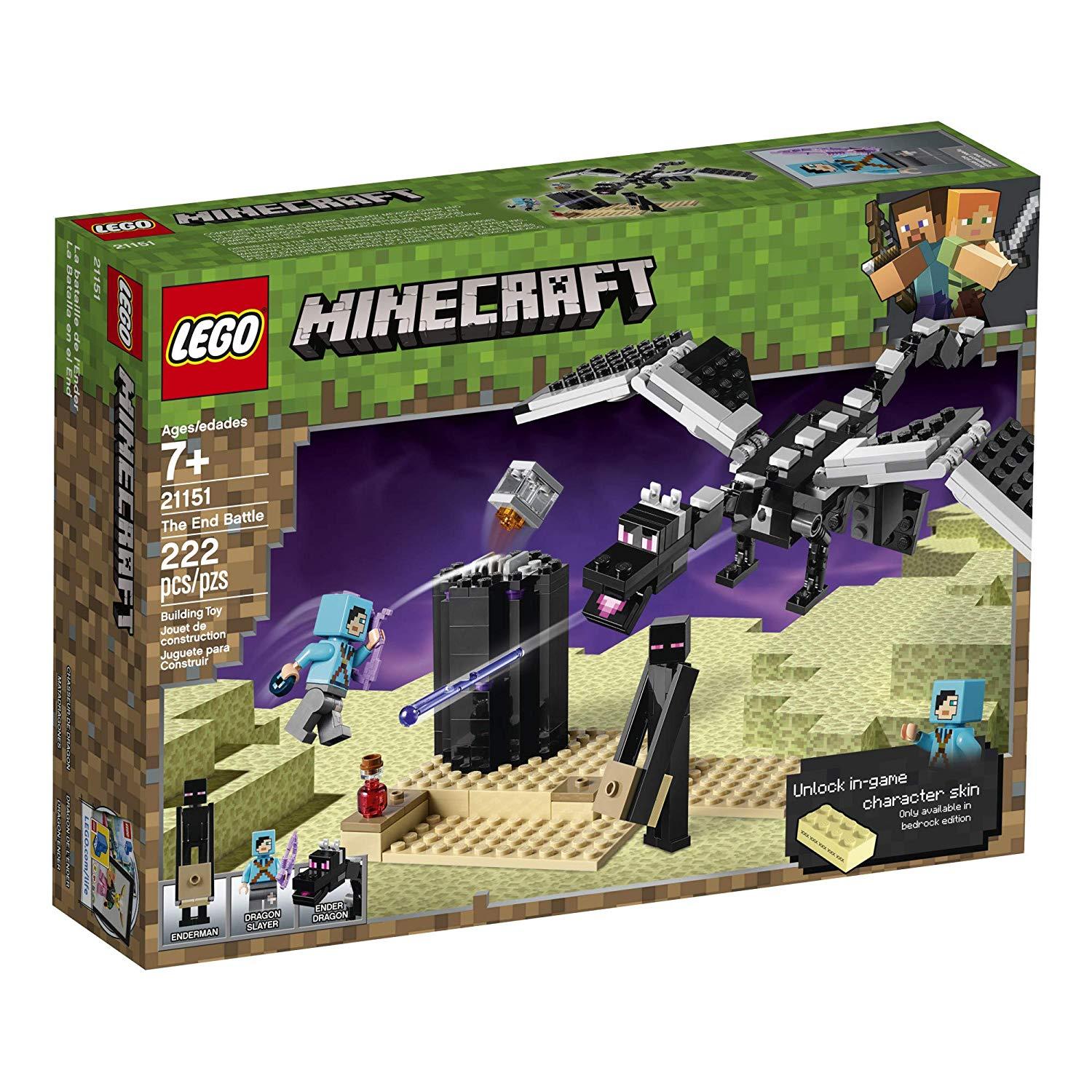 LEGO Minecraft The End Battle 21151 Building Kit , New 2019 (222 Piece ...