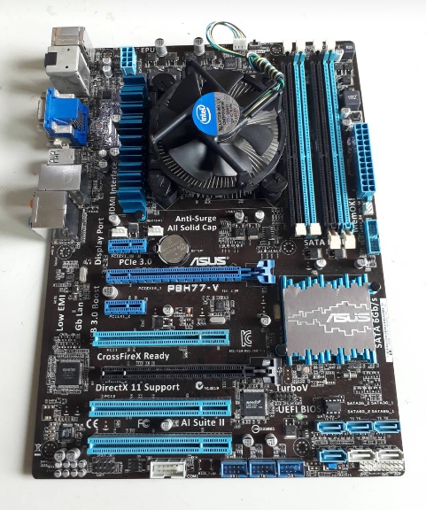 MAINBOARD เมนบอร์ด พร้อม CPUพัดลมตามรูป Core i7-i5 ASUS P8H77-V Intel ...
