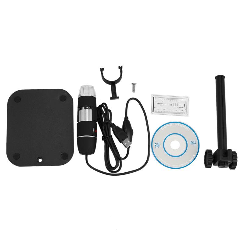 Digital USB Microscope 50X~500X Electronic Microscope 5MP USB 8 LED ...