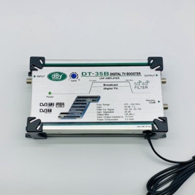 อุปกรณ์ขยายสัญญาณ ดิจิตอลทีวี Leotech ยี่ห้อ dBy รุ่น DT-35B Booster Digital TV จากปีกรับสัญญาณ ...