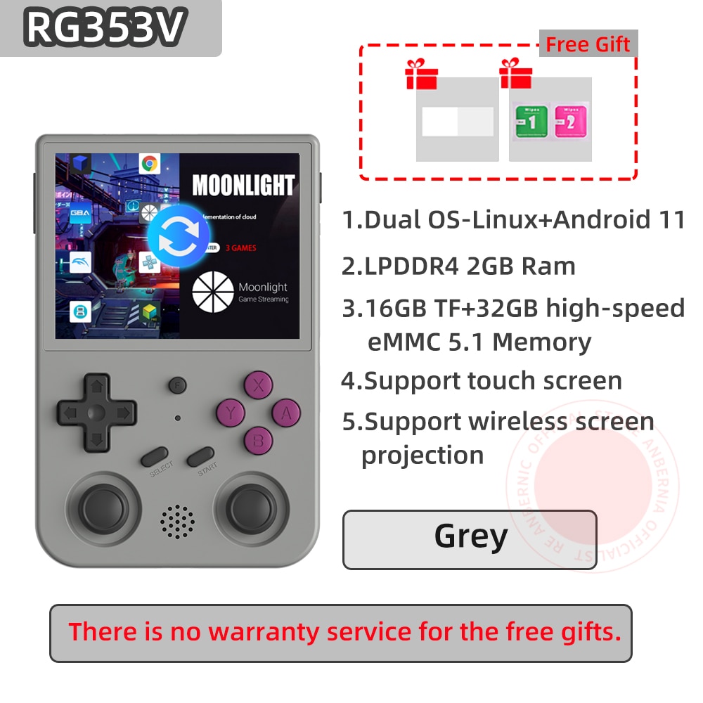 ANBERNIC RG353V RG353VS Retro Games RK3566 3.5INCH 640480 Handheld Game Console Emulator LINUX ...