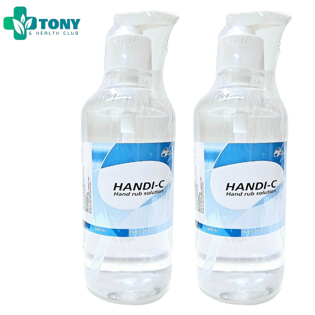 แพ็ค 2 ขวด แฮนด์ดีซี HANDI-C แอลกอฮอล์ แฮนด์รับโซลูชัน ไม่ต้องใช้น้ำ HANDI-C Hand rub solution ...