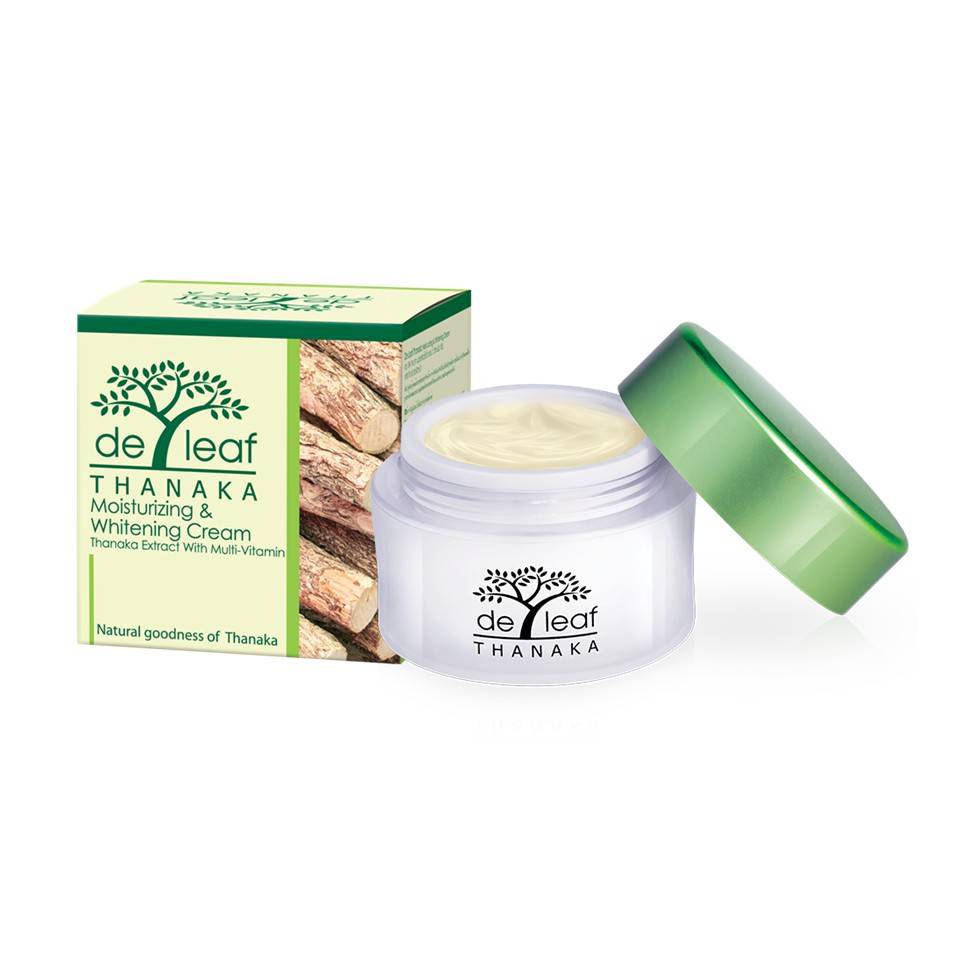 (1 กระปุก) De Leaf Thanaka Extra Moisturizing Whitening Cream 45g เดอ ...