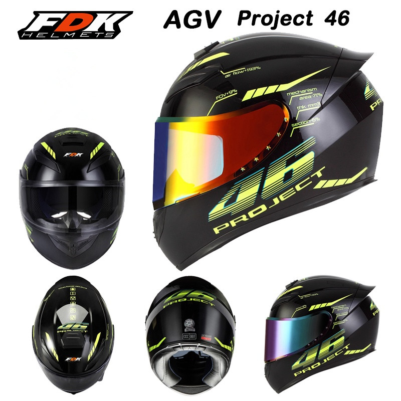 หมวกกันน็อค46 project ลายสีเขียว ลายคาร์บอน agv Pista gpr 46 project ...