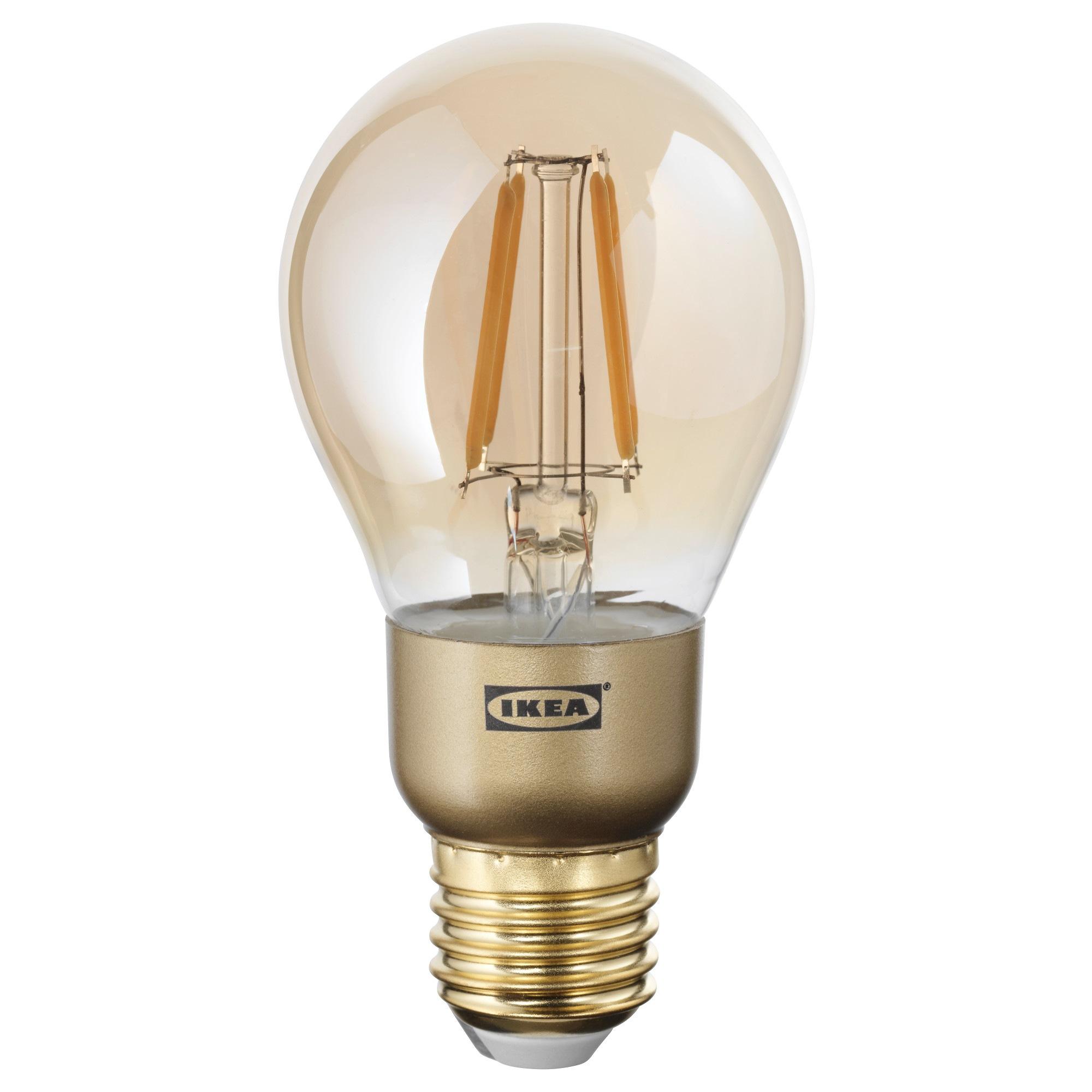 LUNNOM LED bulb E27 400 lumen, dimmable, globe brown clear glass ...