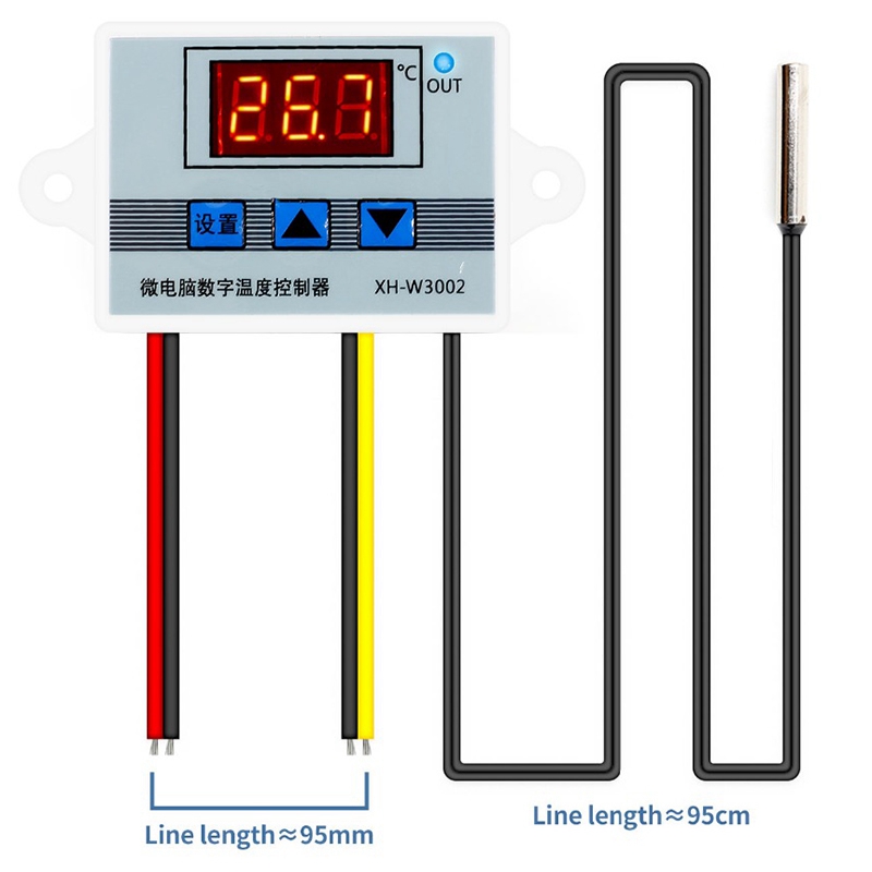 XH-W3002 220V Digital LED Temperature Controller 10A Thermostat Control Switch Probe with ...