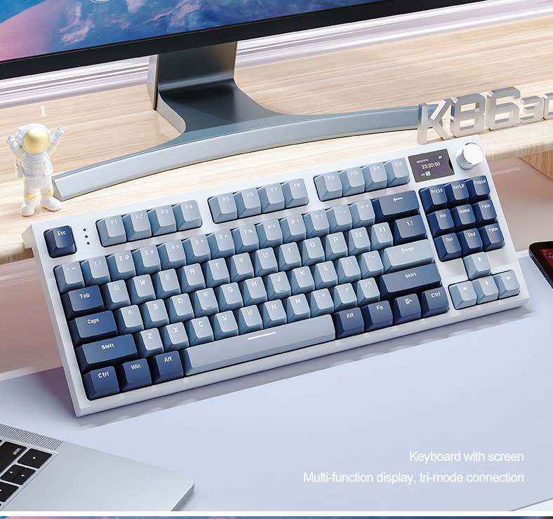 Attack Shark K86 คีย์แคปไทย คีย์บอร์ดไร้สาย Mechanical keyboard 87คีย์ ...