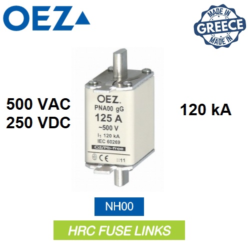 ฟิวส์ใบมีด / HRC FUSE LINK / NH00 - OEZ (Made in Greece) | Lazada.co.th