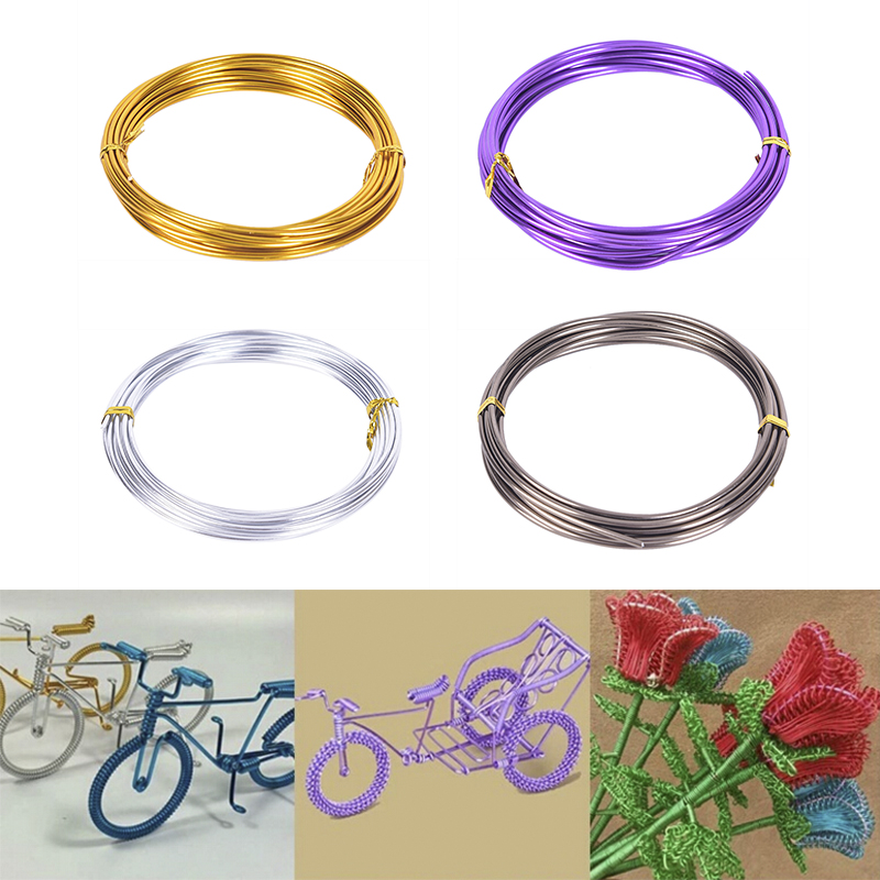 Multi-color Wire 5 Rolls 5mm Wide Multi-Color Aluminum Craft Wire - 16. ...