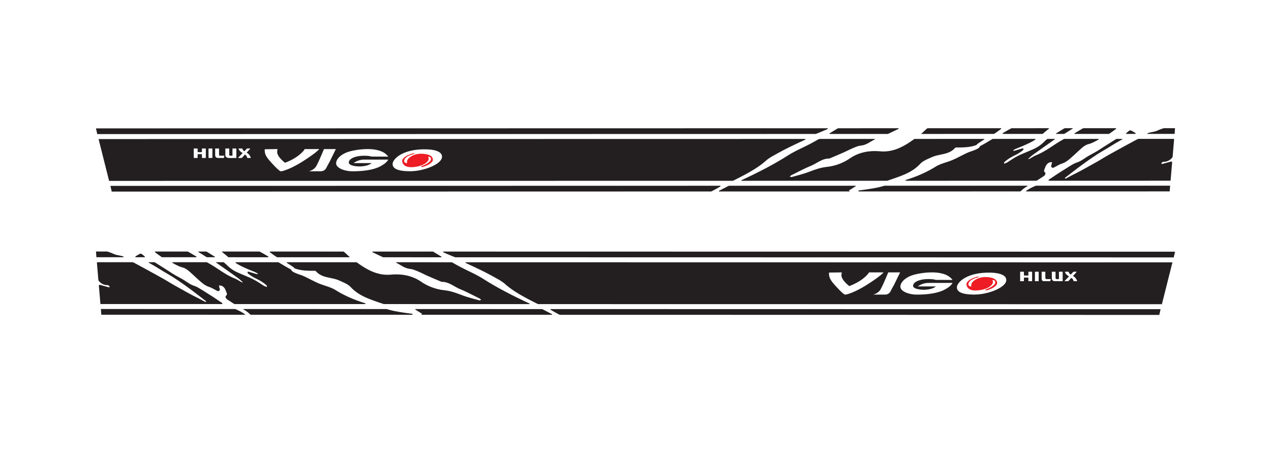 Toyota hilux Vigo Stickers สติ๊กเกอร์ติดแต่งรถ ติดข้างประตูกระบะ สี่ ...