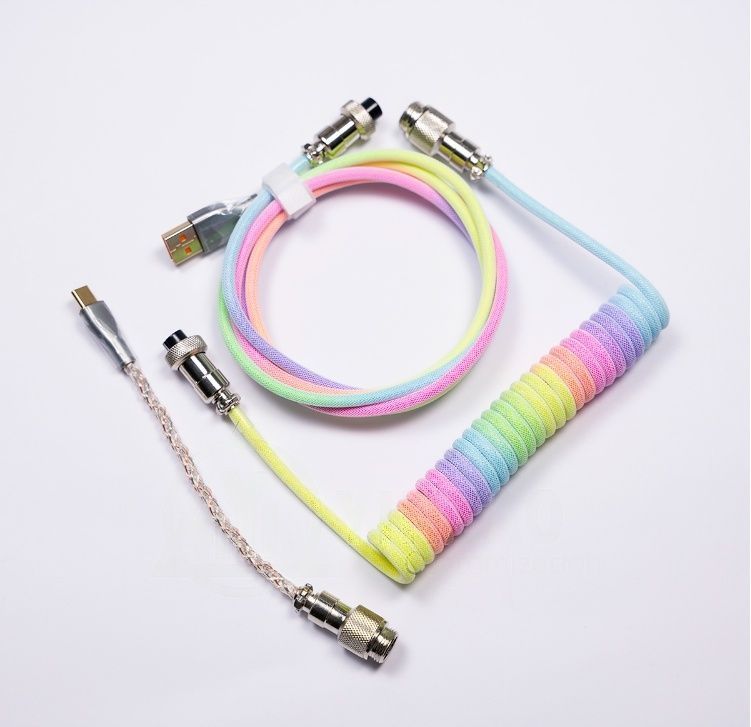 Gplanet Custom Coiled Cable RGB Series for Mechanical Keyboard Aviator ...