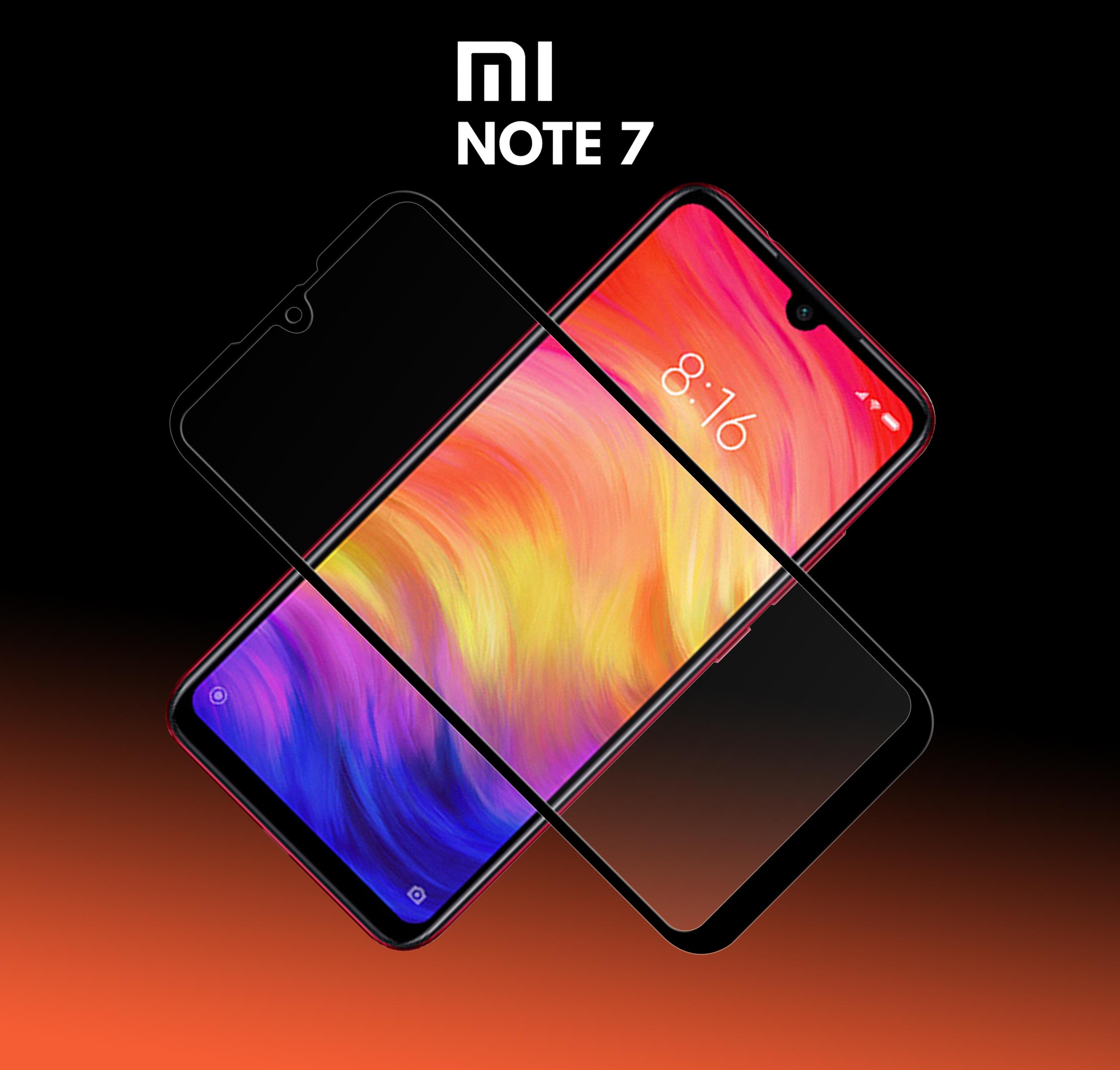 ฟิล์มกระจก นิรภัย เต็มจอ กาวเต็มแผ่น เรดมี่ โน้ต7 Use For Redmi Note 7 ...