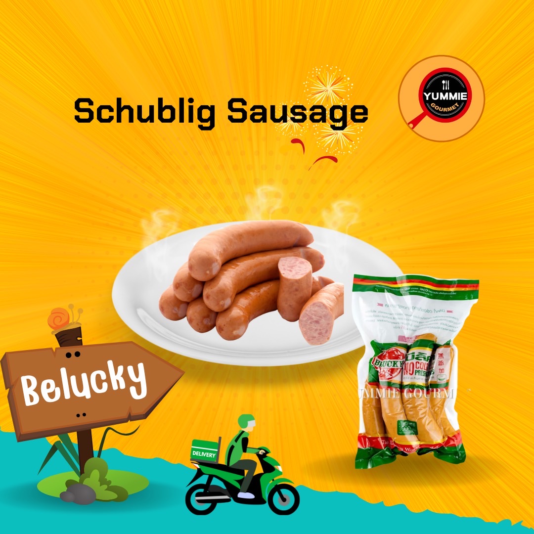 บีลัคกี้ ไส้กรอกหมู ชูบลิค รมควัน หนังกรอบ 1 กก. (Belucky Schublig Sausage) | Lazada.co.th