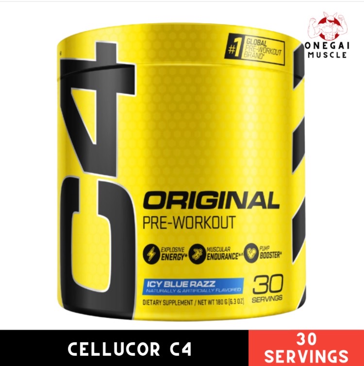 Cellucor C4 Original (60 Servings) Pre Workout Powder ICY Blue Razz ...