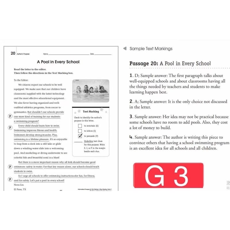 Informational Passages for Text Marking Close Reading Grade 1-6 ...