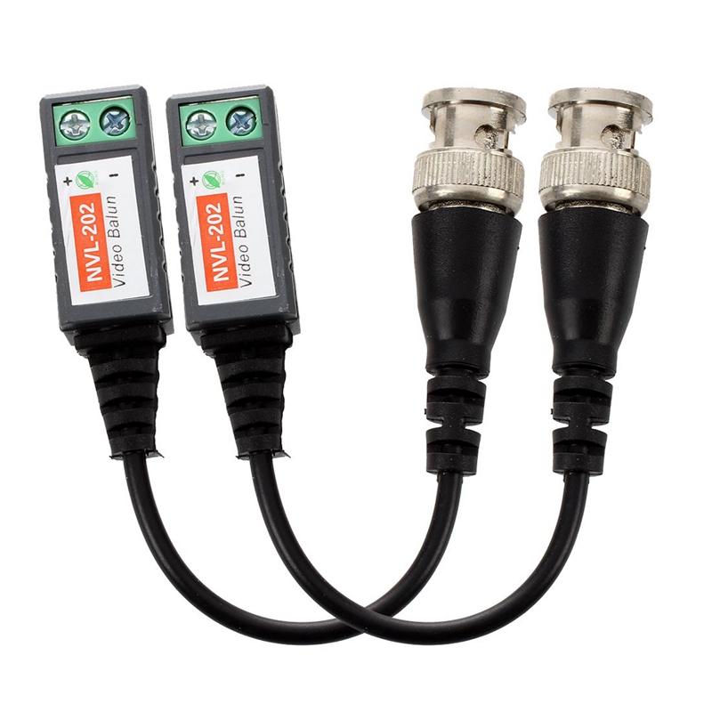 2 networks CAT 5 camera CCTV BNC coaxial passive video balun UTP ...
